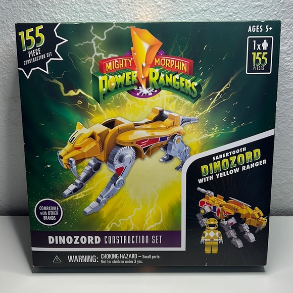 Toys | Mighty Morphing Power Rangers Building Set Yellow Ranger ...
